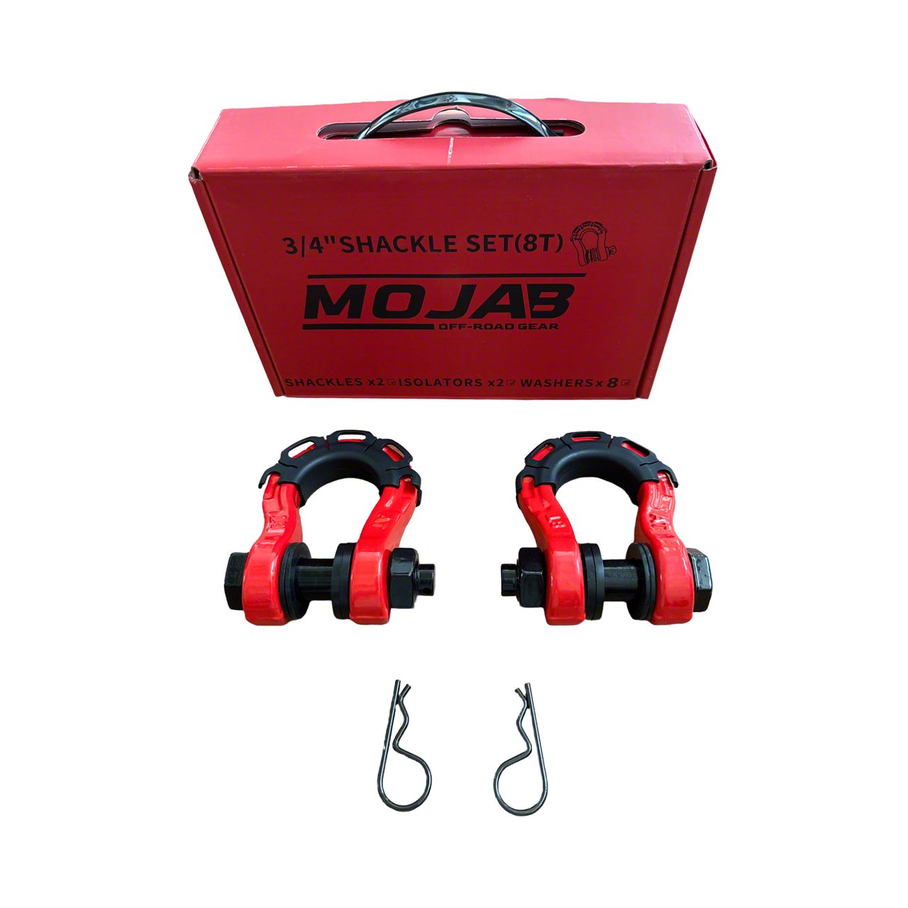 Mojab Offroad Silverado 2500 3/4-Inch Forged Steel D-Shackle Set; Blue ...