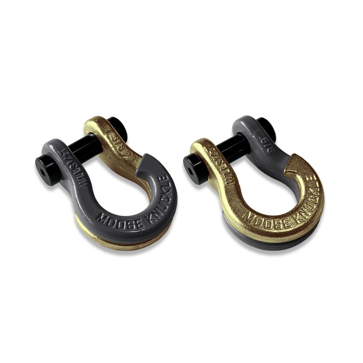 Moose Knuckle Offroad Ranger Jowl Split Recovery Shackle 5/8 Combo; Gun ...