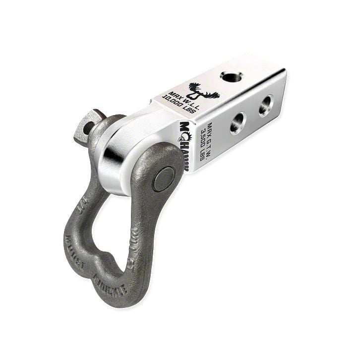 Moose Knuckle Offroad Sierra 3500 XL Shackle 3/4 and Mohawk 2.0 Receiver Combo; Atomic Silver ...