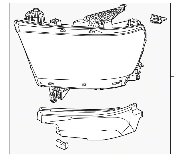Mopar RAM 1500 LED Headlight; Driver Side 68316083AH (19-23 RAM 1500 w ...