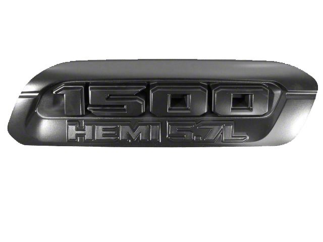 Mopar RAM 1500 HEMI 5.7L Hood Emblem; Driver Side; Black 68309877AA (19 ...