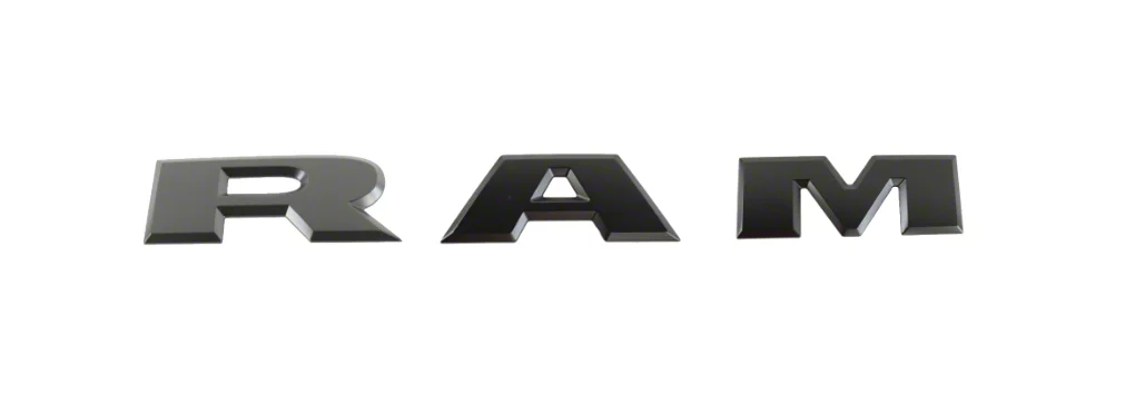 Mopar RAM 1500 RAM Tailgate Lettering; Black R110857 (09-18 RAM 1500 ...