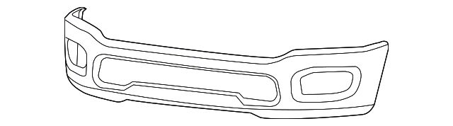Mopar RAM 2500 Front Bumper Face Bar; Pre-Drilled for Front Parking ...