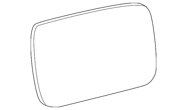 Mopar RAM 2500 Door Mirror Glass; Left; 9.875 x 6.25 x 9-Inch; Flat ...