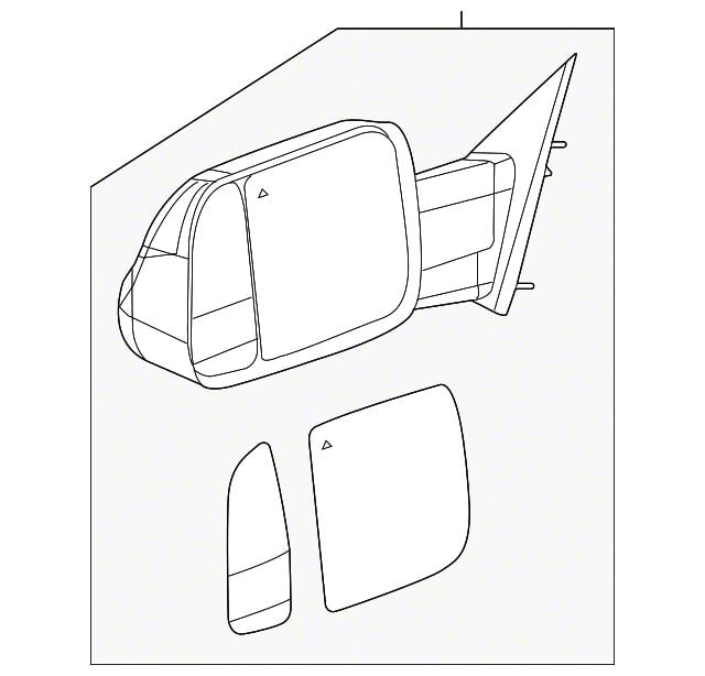 Mopar RAM 2500 Door Mirror Set; With Towing Package and Blind Spot ...