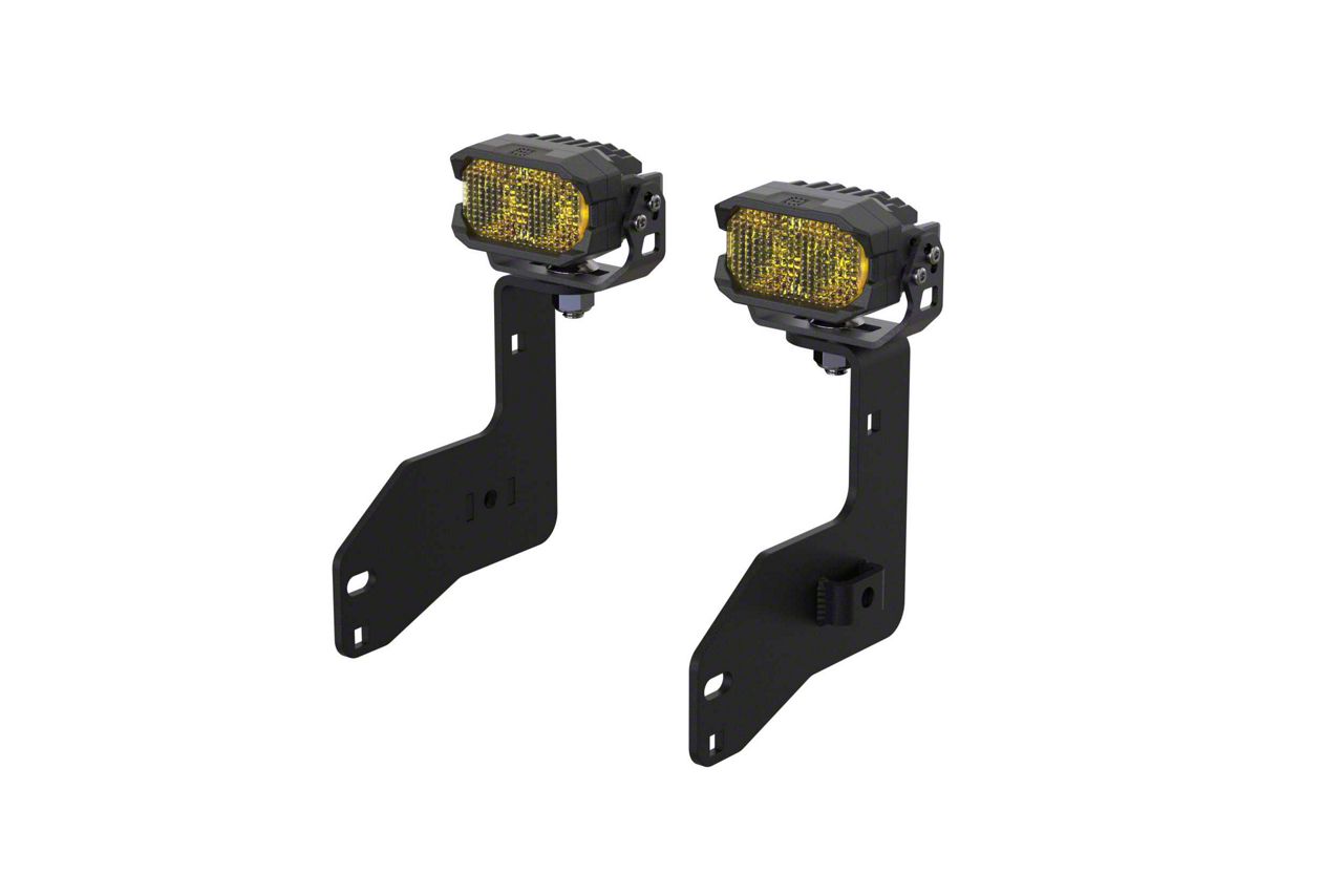 Morimoto F-250 Super Duty 2Banger A-Pillar Kit; HXB Yellow Combo Beam ...