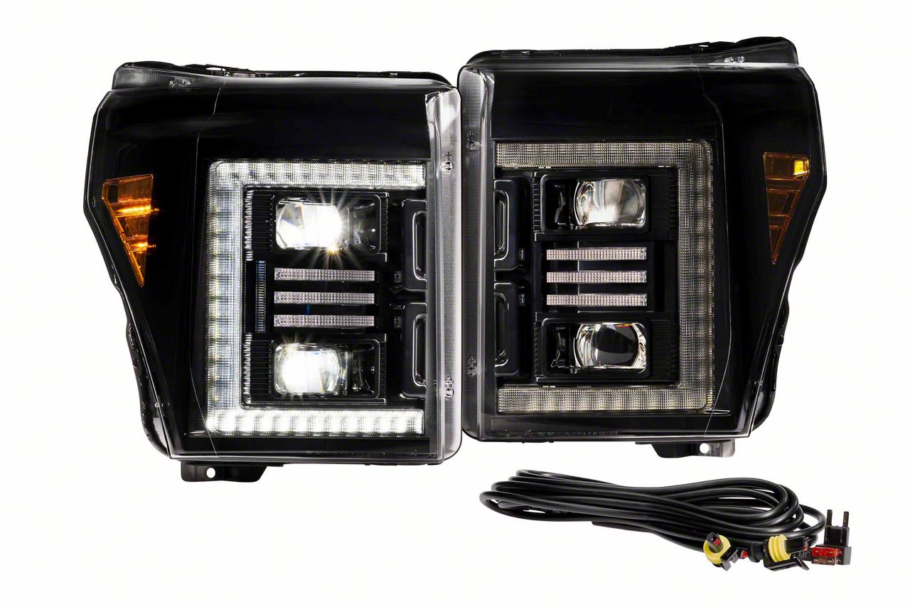 Morimoto F-250 Super Duty XB Hybrid LED Headlights; Black Housing ...