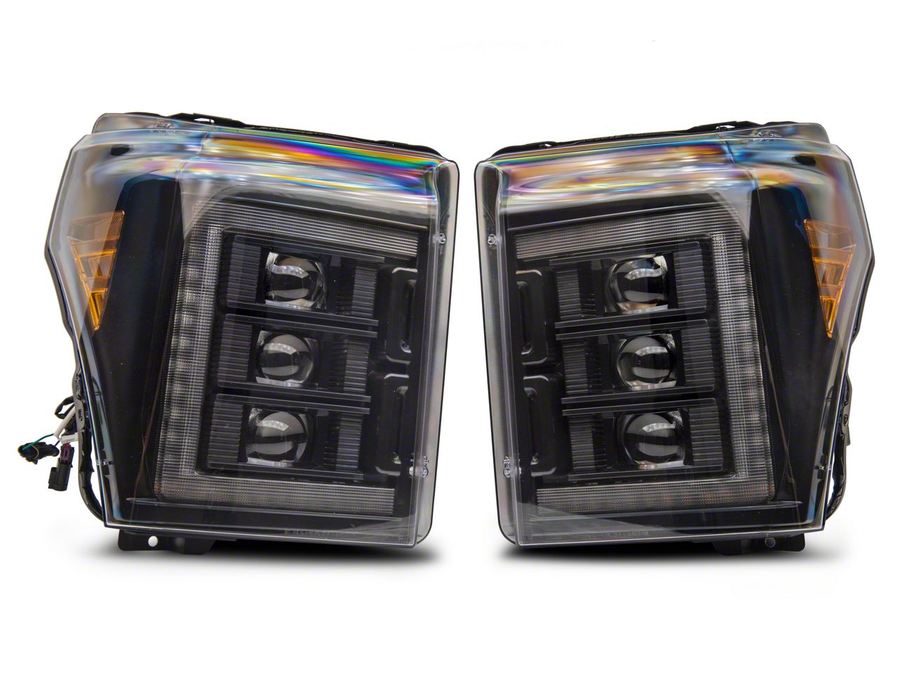 Morimoto F-250 Super Duty XB LED Headlights with Amber DRL; Black ...