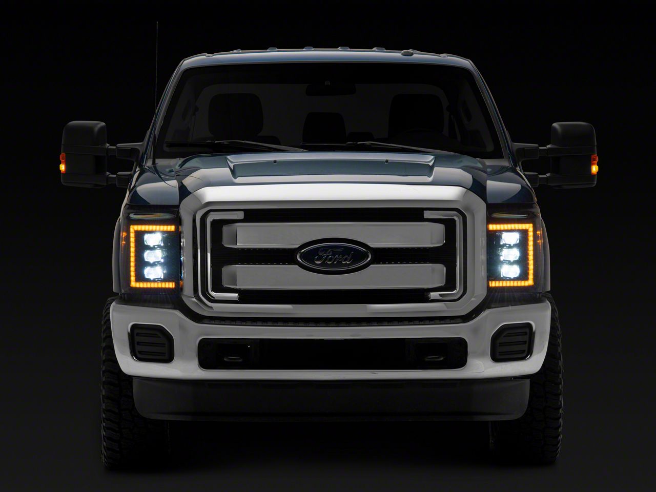 Morimoto F-250 Super Duty XB LED Headlights with Amber DRL; Black ...