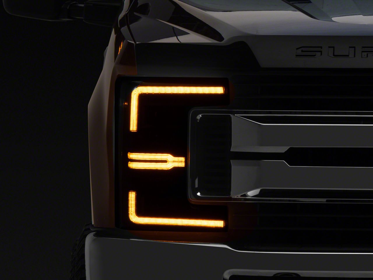 Morimoto F-350 Super Duty GEN2 XB LED Headlights with Amber DRL; Black ...