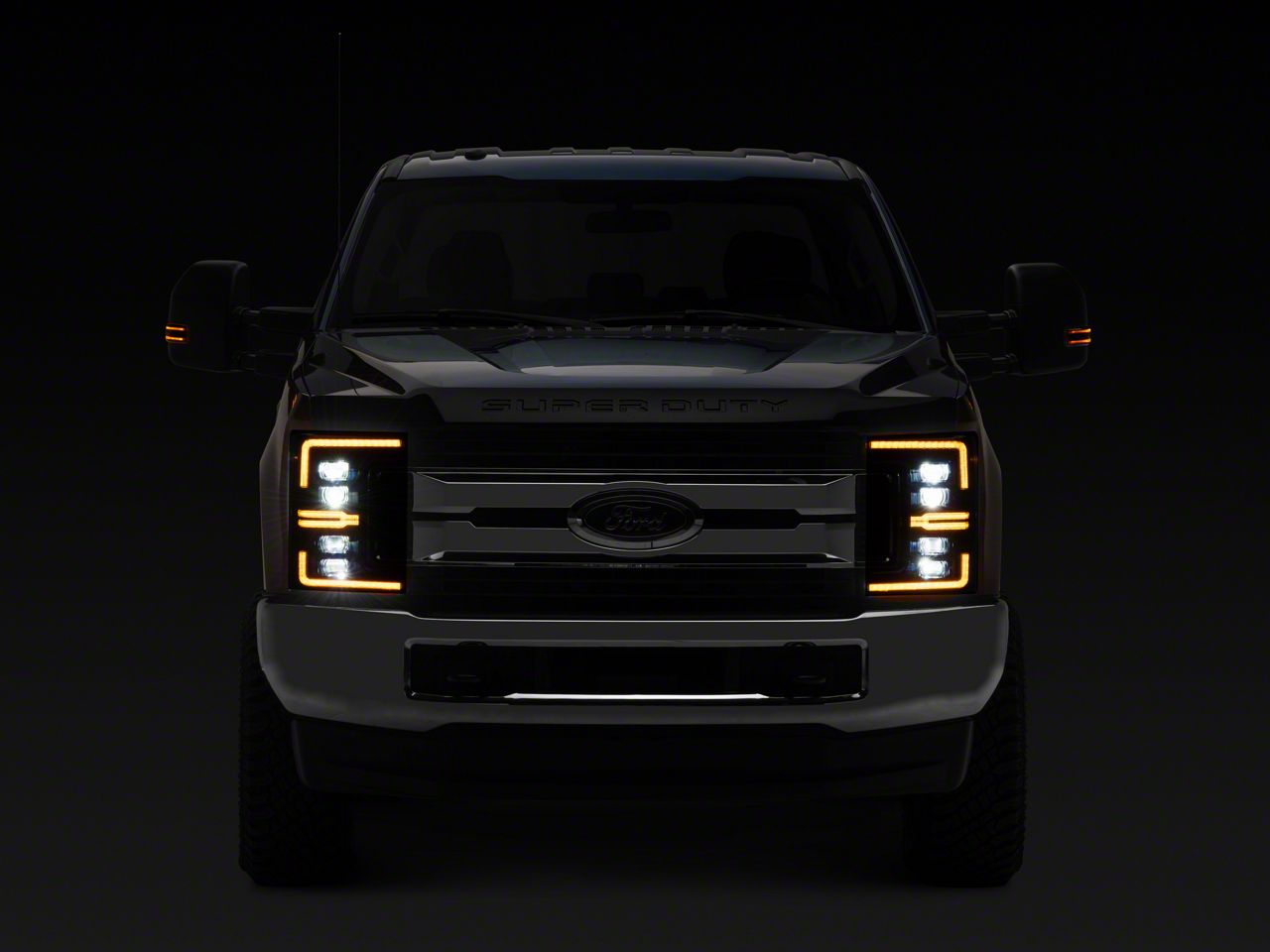 Morimoto F-350 Super Duty GEN2 XB LED Headlights with Amber DRL; Black ...