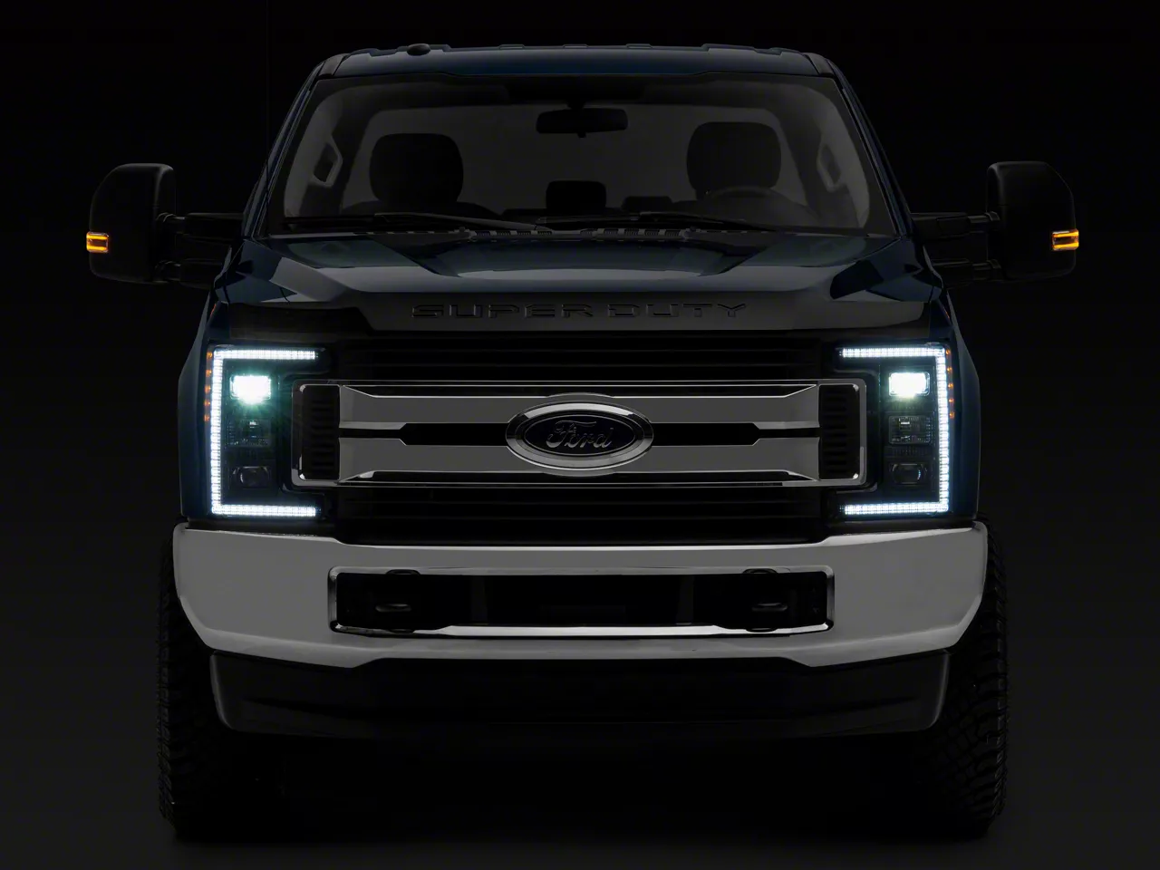 Morimoto F-350 Super Duty XB Hybrid LED Headlights; Black Housing ...