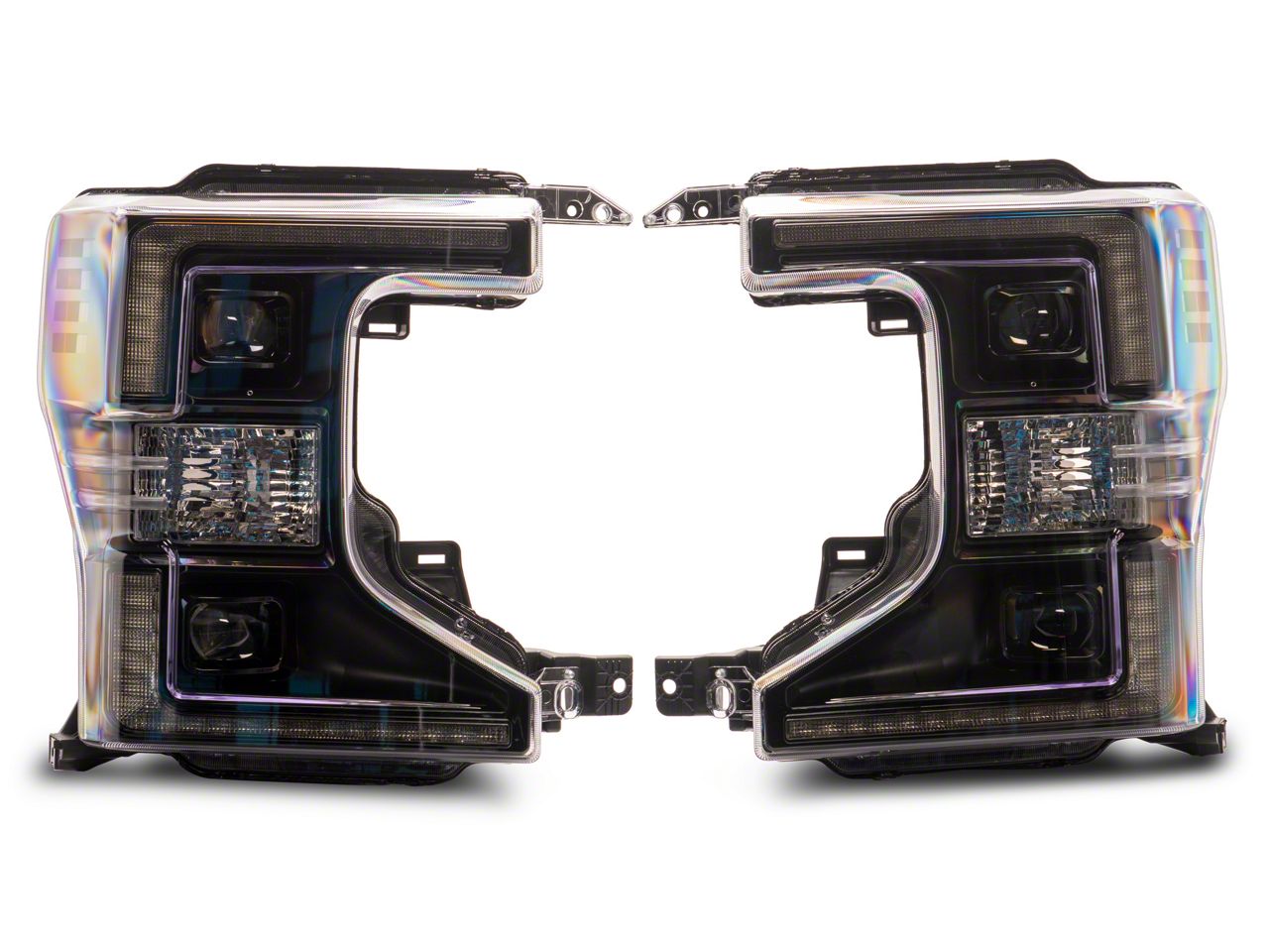 Morimoto F-350 Super Duty XB Hybrid LED Headlights; Black Housing ...