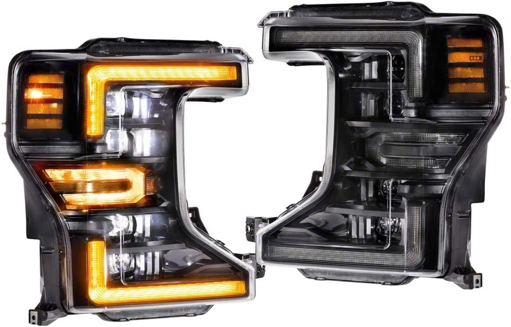 Morimoto F-350 Super Duty XB LED Headlights with Amber DRL; Black ...