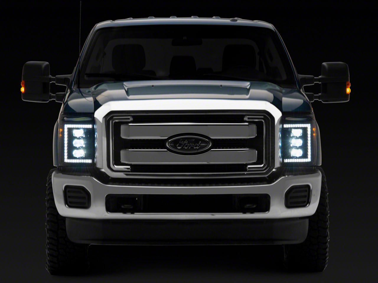 Morimoto F-350 Super Duty XB LED Headlights with White DRL; Black ...