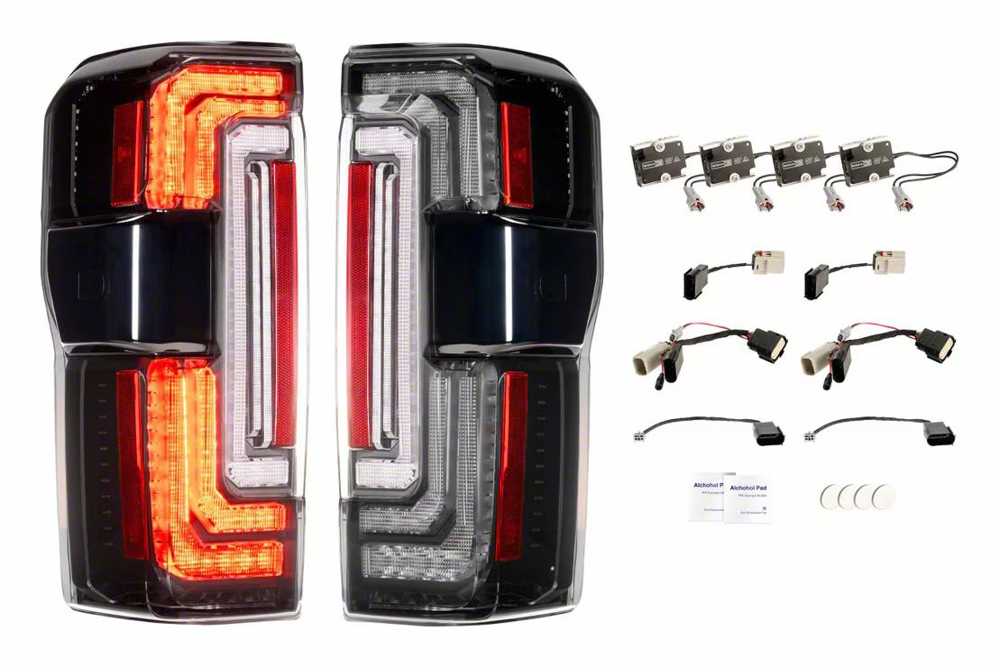 Morimoto F-350 Super Duty XB LED Tail Lights; Black Housing; Smoked Lens LF352 (23-26 F-350 ...