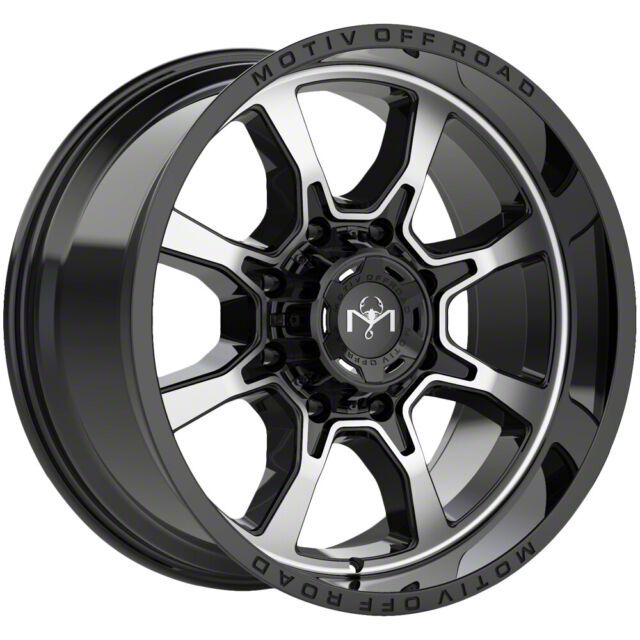 Motiv Offroad RAM 2500 Glock Gloss Black Machined 8-Lug Wheel; 18x9 ...