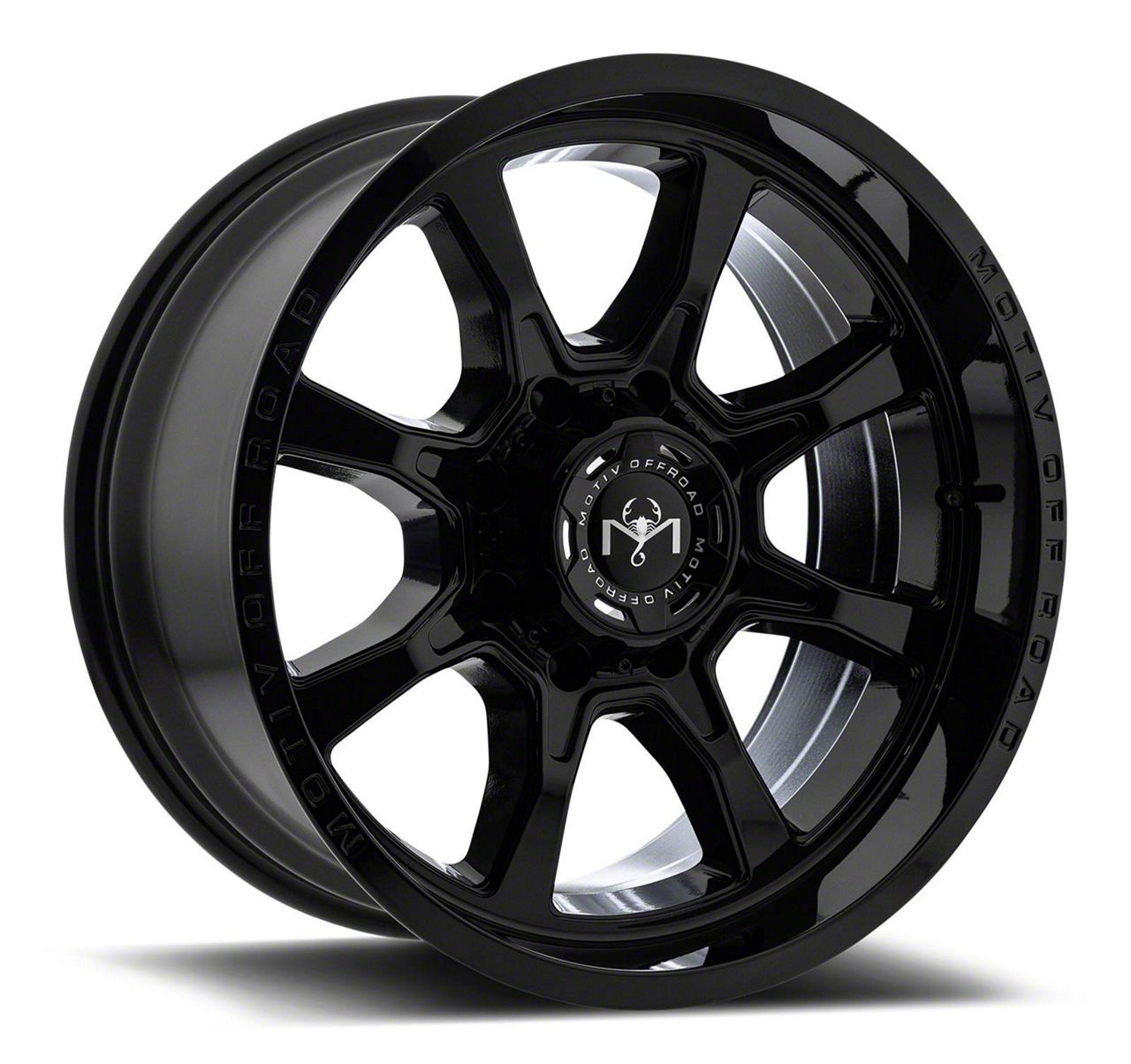 Motiv Offroad Sierra 3500 Glock Gloss Black 8-Lug Wheel; 20x9; 18mm ...