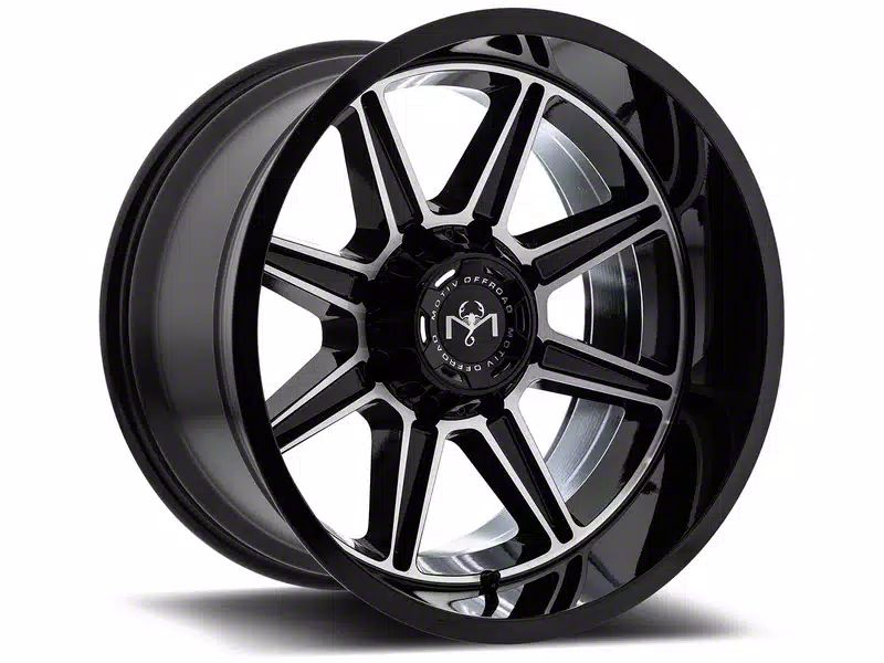 Motiv Off Road Silverado 2500 Balast Gloss Black Machined 8-Lug Wheel ...