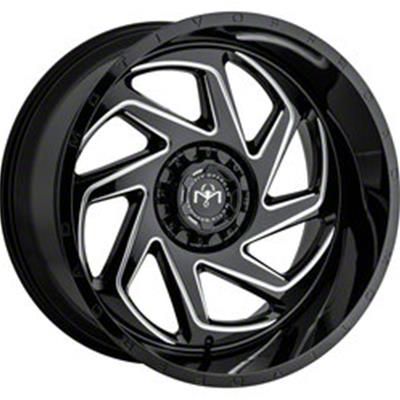 Motiv Offroad Sierra 1500 Morph Gloss Black with Chrome Accents 6-Lug ...