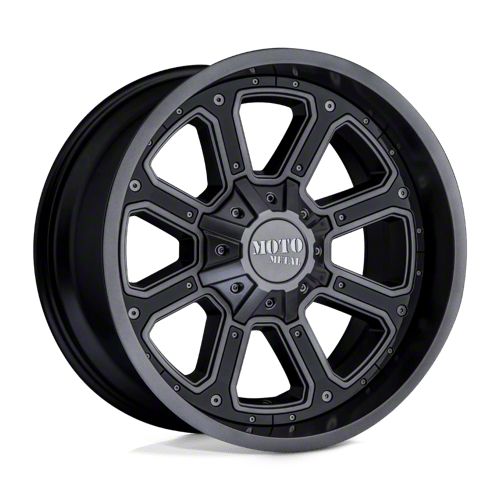 Moto Metal Silverado 2500 Shift Matte Gray with Gloss Black Inserts 8-Lug Wheel; 20x9; -12mm ...