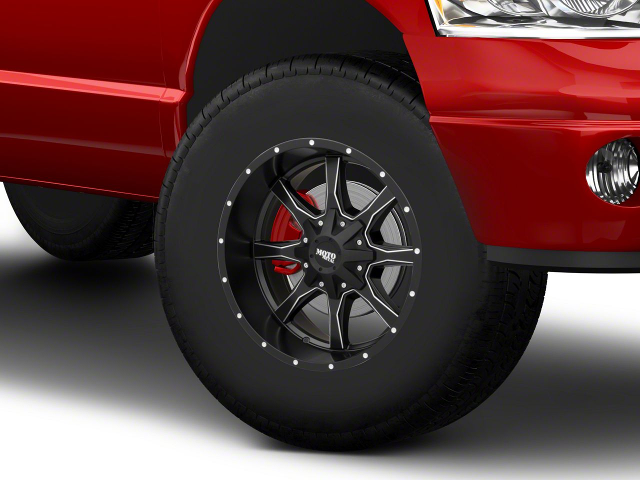 Moto Metal RAM 2500 MO970 Semi Gloss Black Milled 8-Lug Wheel; 17x9 ...