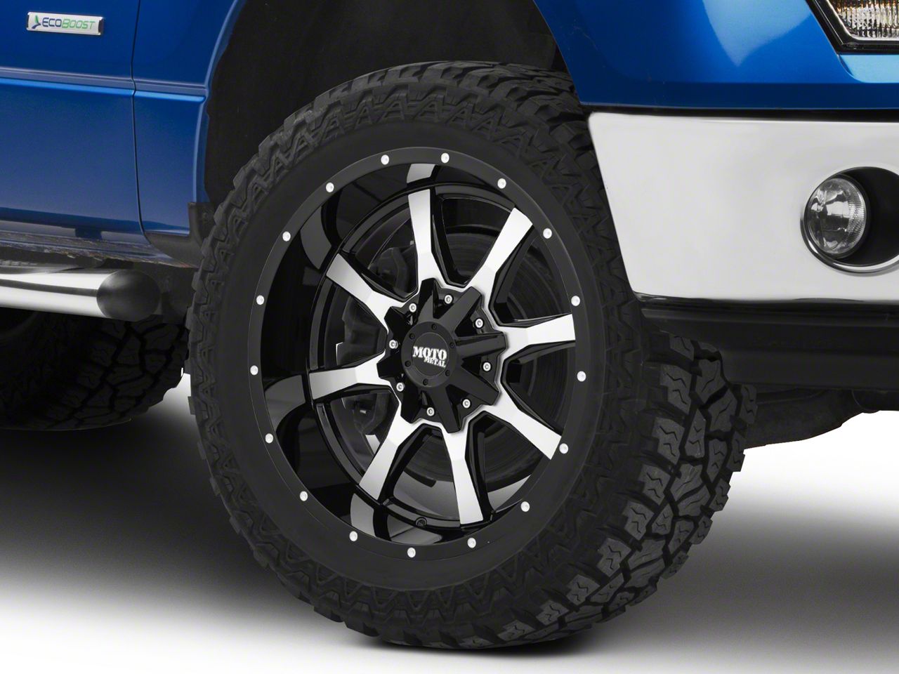 Moto Metal F-150 MO970 Gloss Black Machined 6-Lug Wheel; 22x10; -18mm ...