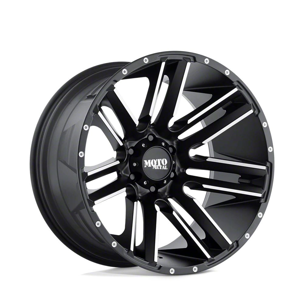 Moto Metal RAM 1500 Razor Satin Black Machined 5-Lug Wheel; 18x10 ...