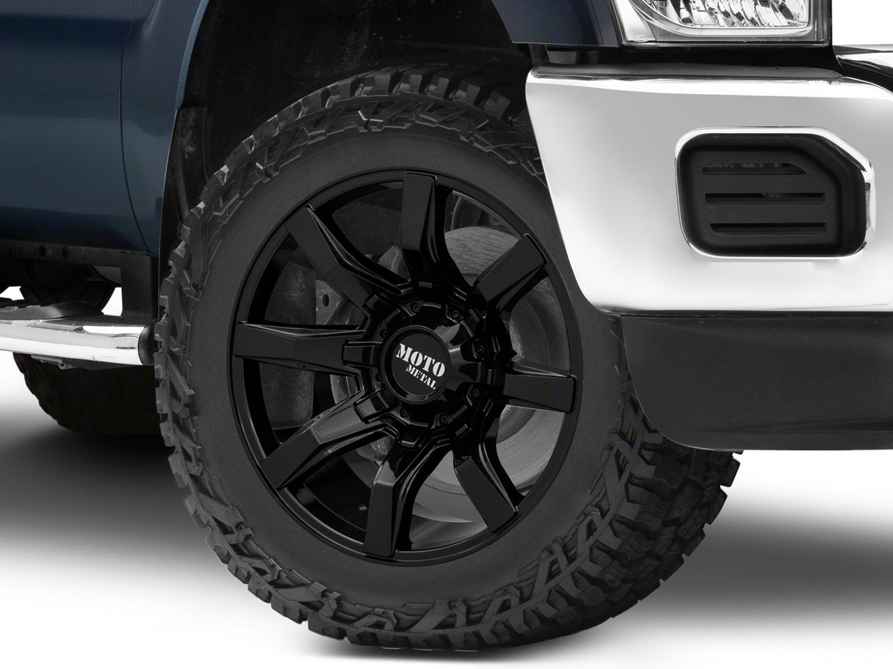Moto Metal F-350 Super Duty Spider Gloss Black 8-Lug Wheel; 20x10; 12mm ...