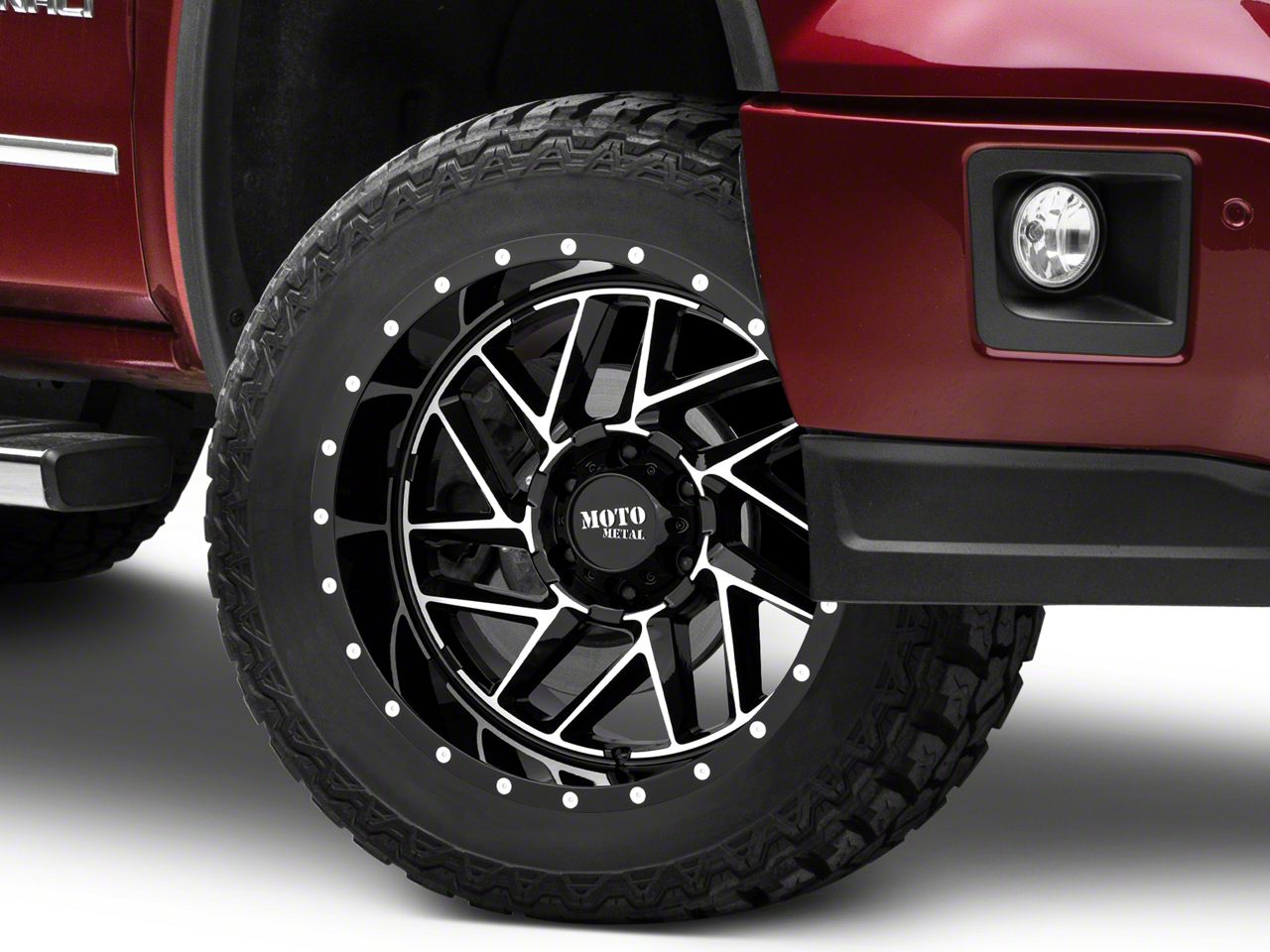 Moto Metal Sierra 1500 MO985 Breakout Gloss Black Machined 6-Lug Wheel ...