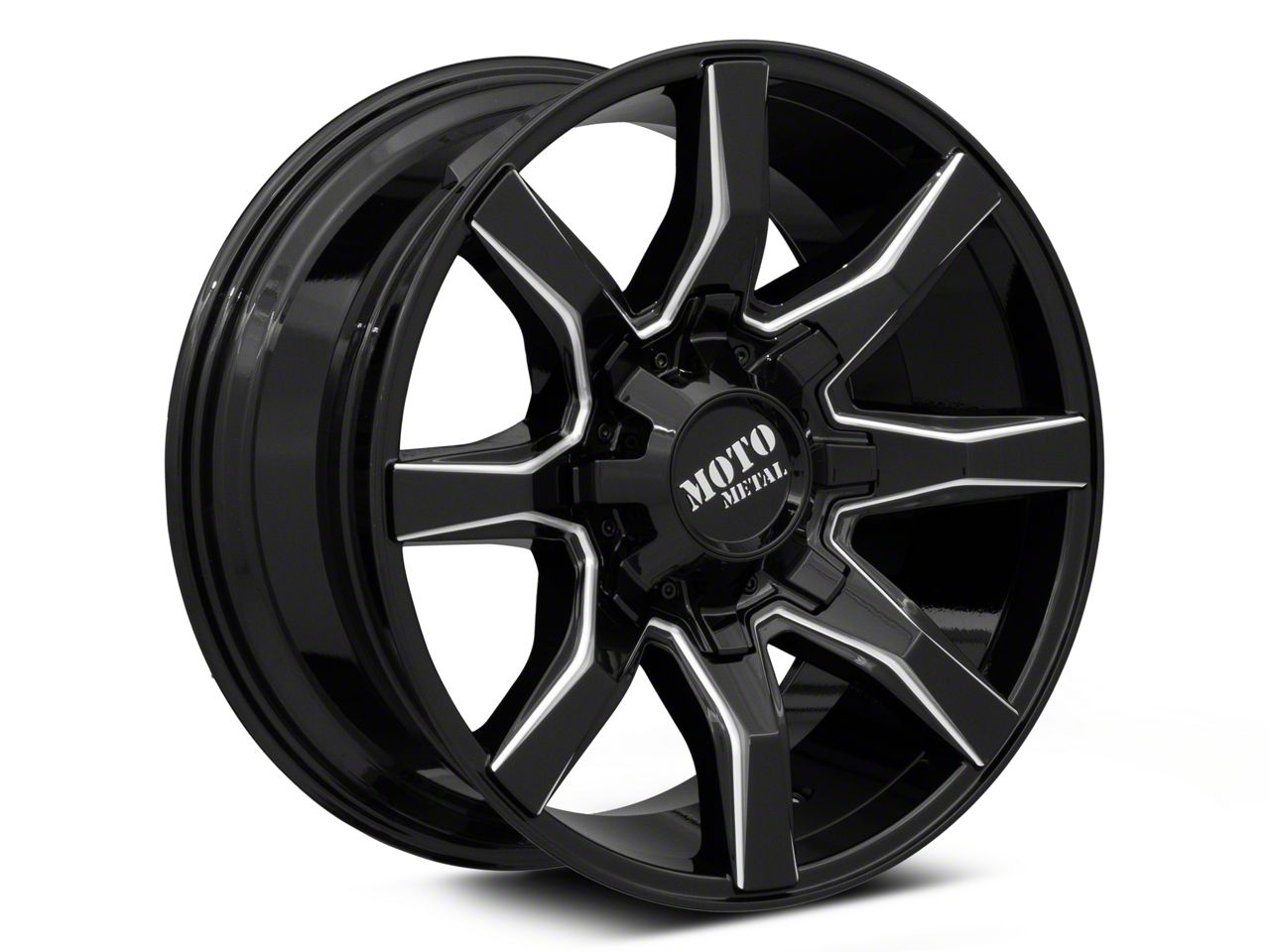 Moto Metal Sierra 2500 MO804 Spider Gloss Black Milled 8-Lug Wheel ...