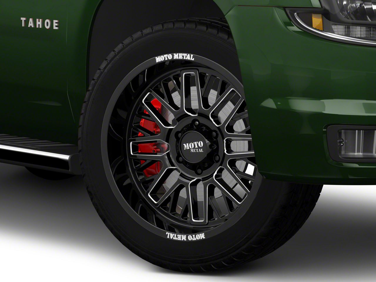 Moto Metal Tahoe MO802 Gloss Black Milled 6-Lug Wheel; 22x10; -18mm ...