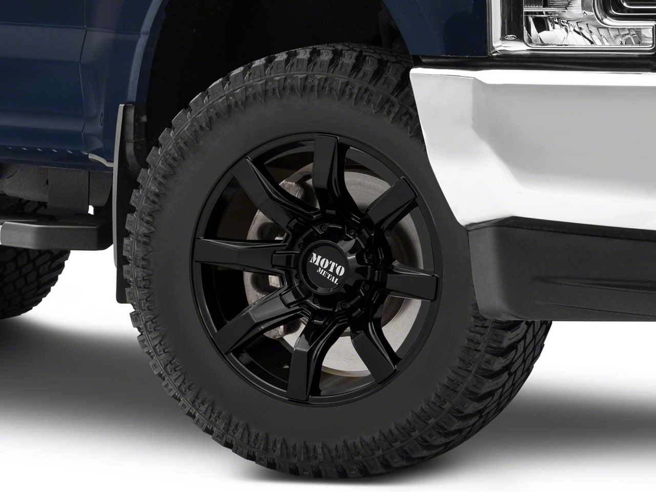 Moto Metal F-350 Super Duty Spider Gloss Black 8-Lug Wheel; 20x10; 12mm ...