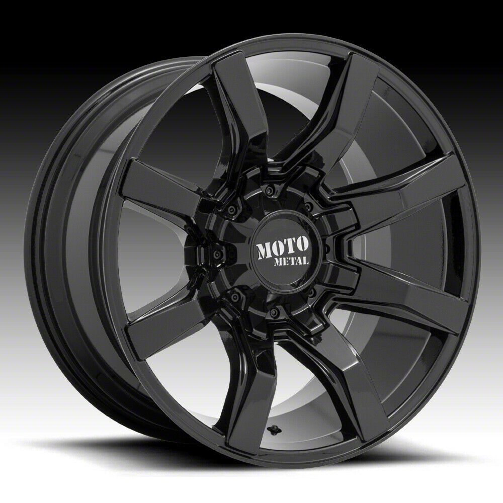 Moto Metal Silverado 3500 MO804 Spider Gloss Black 8-Lug Wheel; 20x10 ...