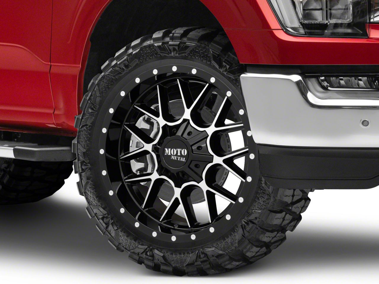 Moto Metal F-150 MO986 Siege Gloss Black Machined 6-Lug Wheel; 24x14 ...
