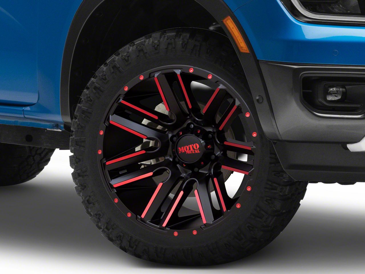 Moto Metal Ranger Razor Satin Black Machined Red Tint 6-Lug Wheel ...