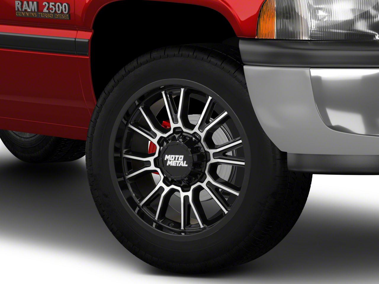 Moto Metal RAM 2500 Legacy Gloss Black Machined 8-Lug Wheel; 20x10 ...