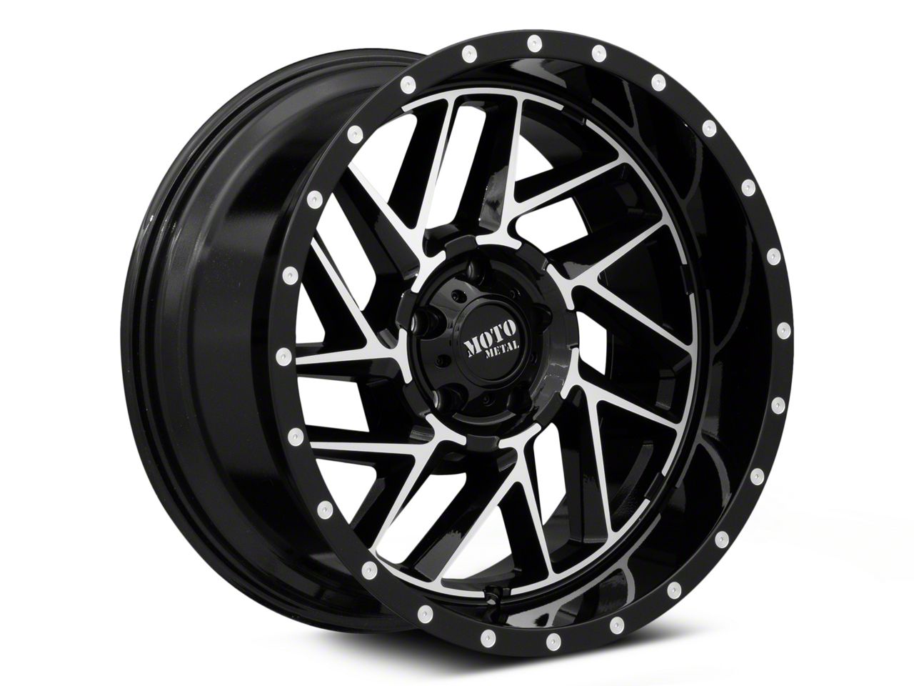 Moto Metal Dakota Breakout Gloss Black Machined 5-Lug Wheel; 16x8; -6mm ...