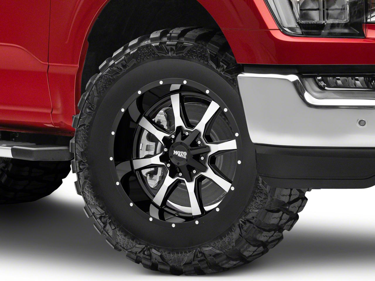 Moto Metal F-150 MO970 Gloss Black Machined 6-Lug Wheel; 18x9; 12mm ...
