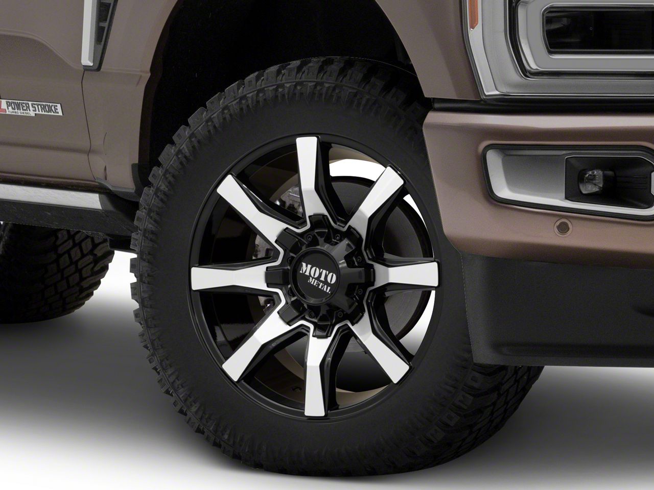 Moto Metal F-350 Super Duty Spider Gloss Black Machined 8-Lug Wheel ...