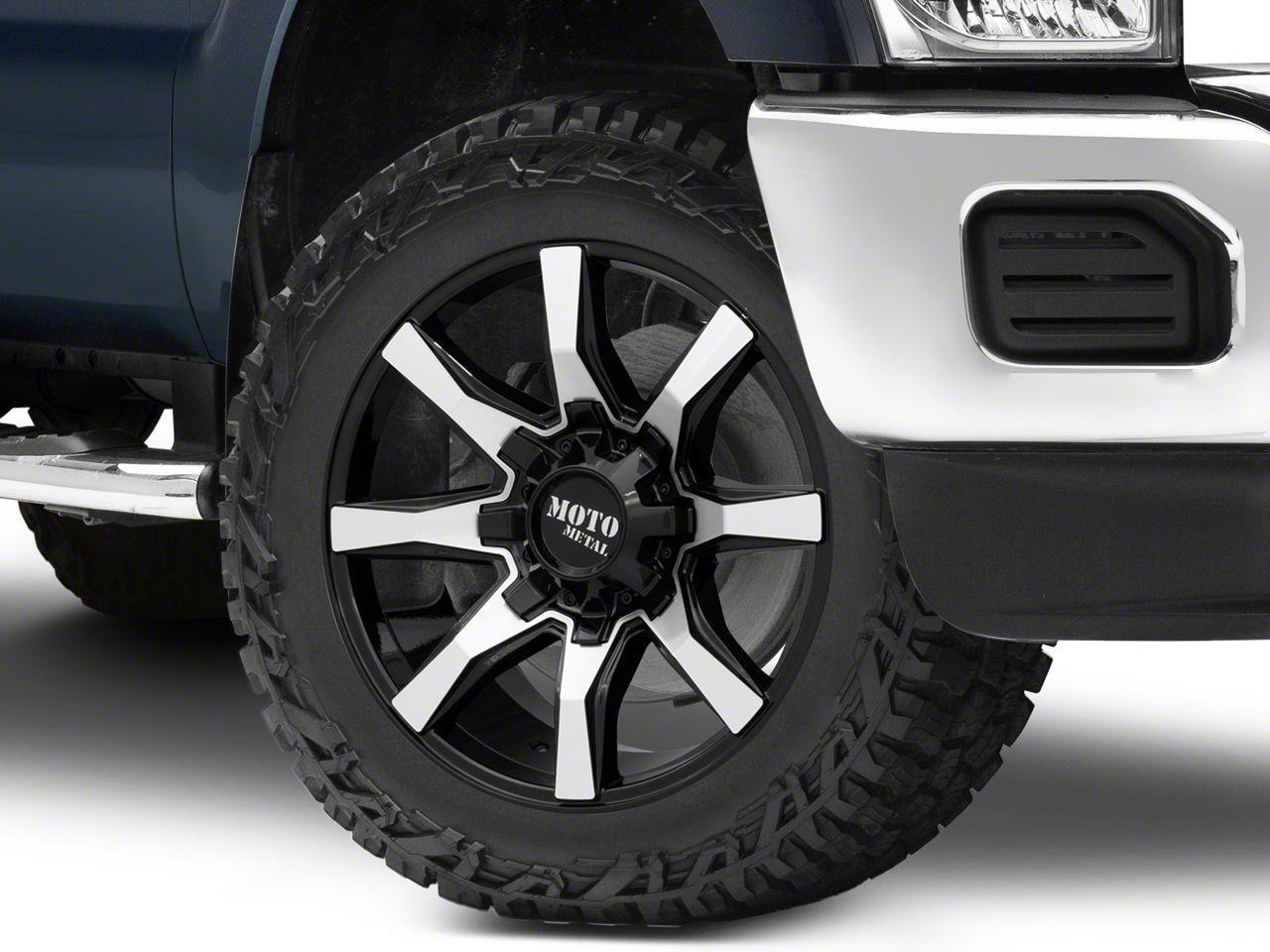 Moto Metal F-350 Super Duty Spider Gloss Black Machined 8-Lug Wheel ...