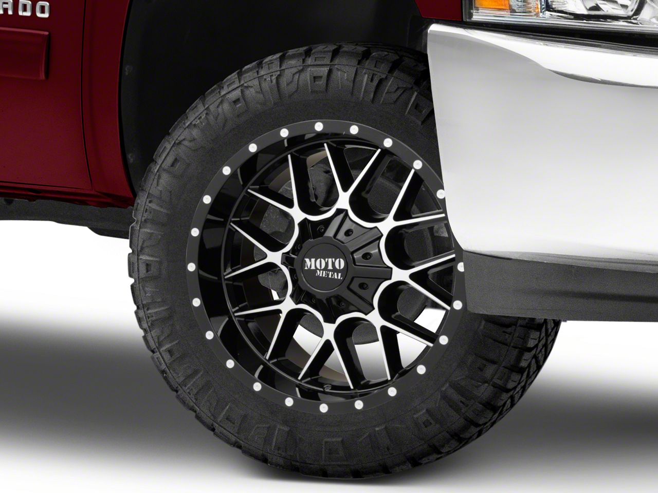 Moto Metal Silverado MO986 Siege Gloss Black Machined 6-Lug Wheel ...