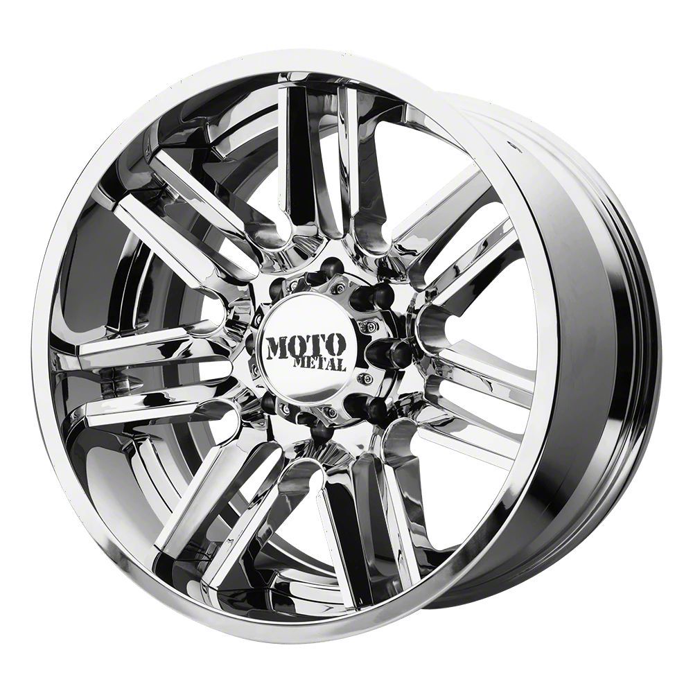 Moto Metal RAM 1500 MO202 Chrome Center with Gloss Black Milled Lip 6 ...