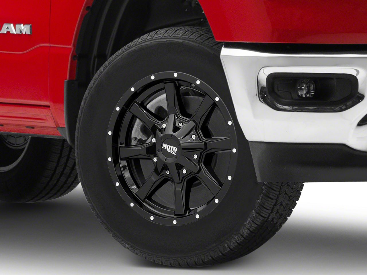 Moto Metal RAM 1500 MO970 Gloss Black Milled 6-Lug Wheel; 18x9; 12mm ...