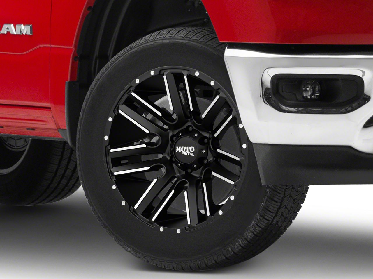 Moto Metal RAM 1500 MO978 Razor Satin Black Machined 6-Lug Wheel; 20x10 ...