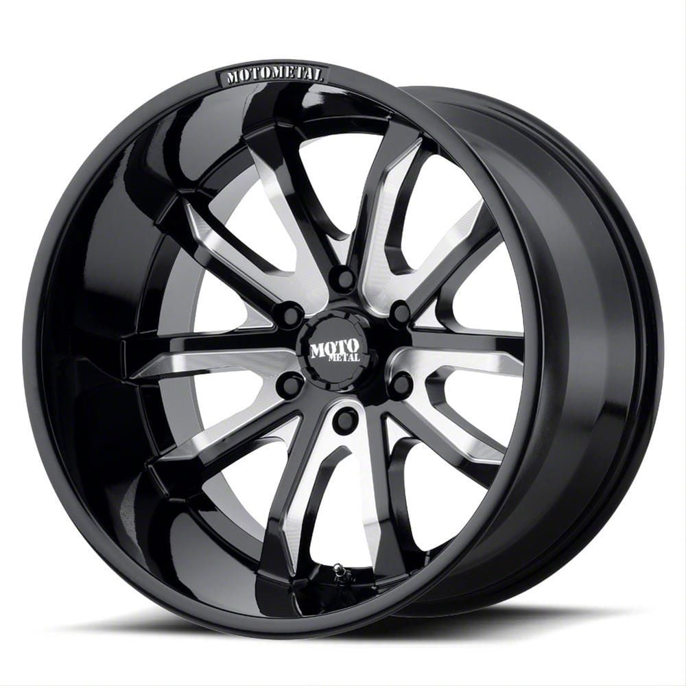 Moto Metal RAM 1500 MO983 Dagger Gloss Black Milled 5-Lug Wheel; 17x9 ...