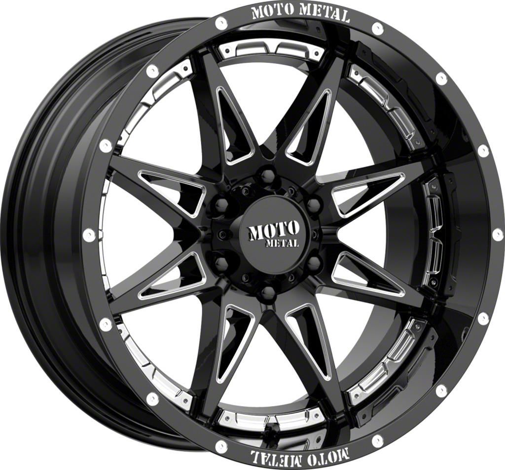 Moto Metal RAM 1500 MO993 Hydra Gloss Black Milled 6-Lug Wheel; 20x10 ...