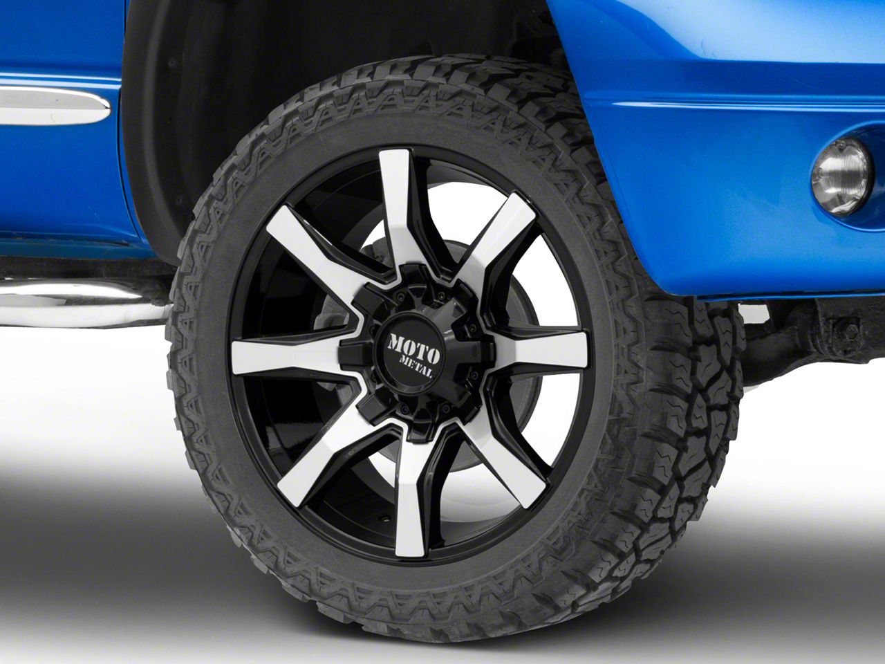 Moto Metal RAM 1500 Spider Gloss Black Machined 8-Lug Wheel; 22x10 ...