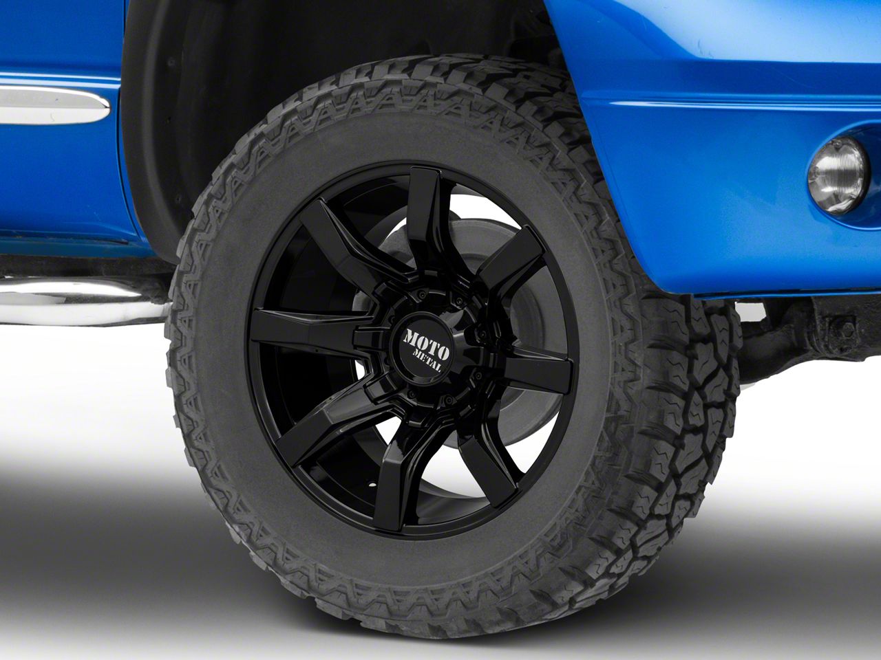 Moto Metal RAM 1500 Spider Gloss Black 8-Lug Wheel; 20x10; -18mm Offset ...