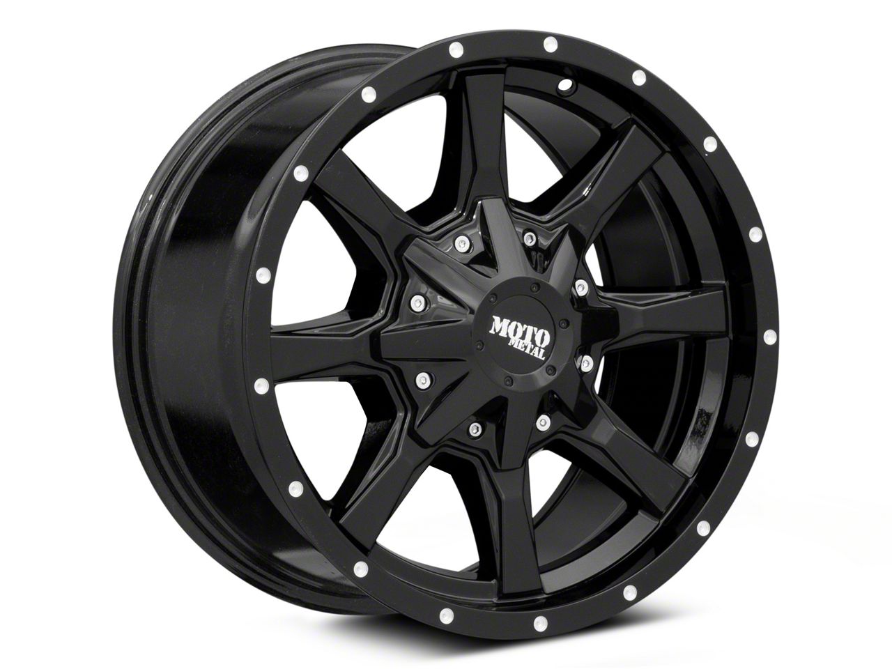 Moto Metal Ranger MO970 Gloss Black Milled 6-Lug Wheel; 17x9; 12mm ...